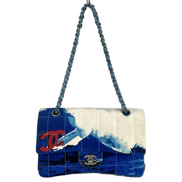 CHANEL | Bags | Chanel Surf Line Flap Bag Vintage Choco Bar Shoulder ...